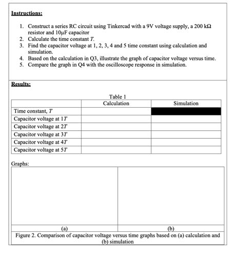 Solved Instructions 1 Construct A Series RC Circuit Using Chegg Com