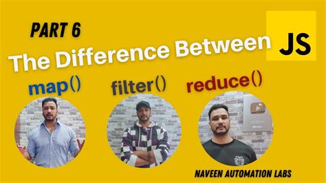 6 Difference Between Map Filter And Reduce In Javascript Youtube
