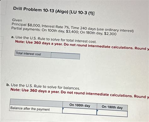 Drill Problem 10 13 Algo Lu