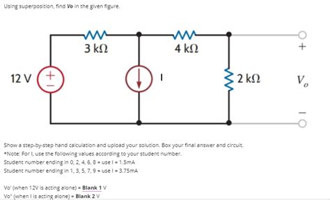 Solved Using Superposition Find Vo In The Given Figure Chegg