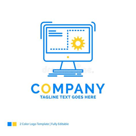Command Computer Function Process Progress Blue Yellow Busin Stock Vector Illustration Of