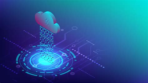 Hi Tech Abstract Background Technology Connecting To Cloud Computing Downloading And Uploading