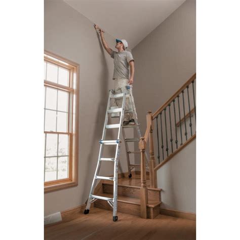 Werner 18 Ft Reach Height Type Ia Aluminum Multi Position Ladder Mt 17