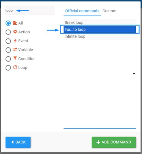 Loop For To Command Rtila Web Business Automation