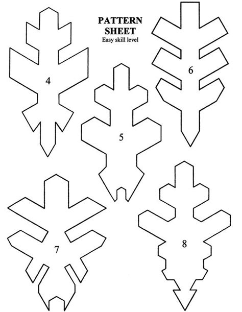 Easy Paper Snowflake Pattern Template Employee Onboarding Template