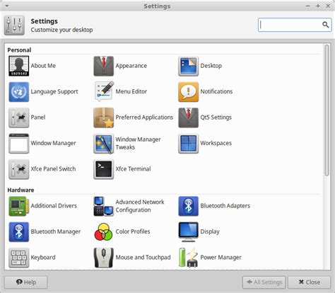 Xfce Xfce4 Settings 4 16 Manager [xfce Docs]
