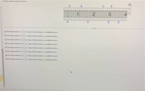 Solved Find The Lengths Marked On The Rule A The Length