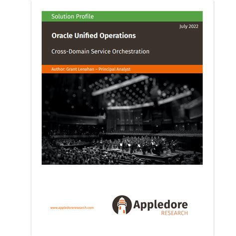Solution Profile Oracle In Cross Domain Service Orchestration Appledore Research