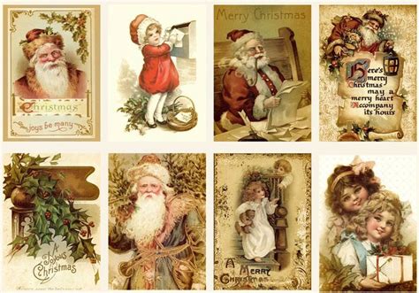 Картинки небольшого размера для елочных шаров и других поделок Рождественские портреты