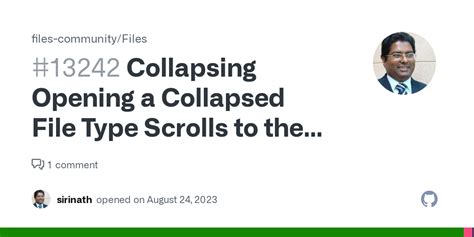 Collapsing Opening A Collapsed File Type Scrolls To The Right Most