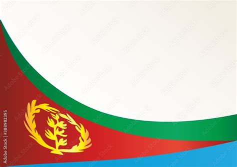 Flag Of Eritrea Template For The Award An Official Document With The Flag And The Symbol Of