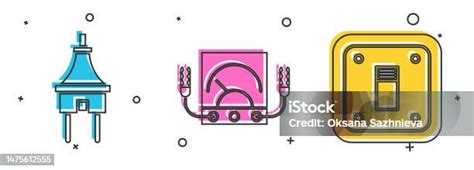 전기 플러그 암페어 미터 멀티 미터 전압계 및 전등 스위치 아이콘을 설정합니다 벡터 고압 전류 주의에 대한 스톡 벡터 아트 및 기타 이미지 고압 전류 주의 과학 실험