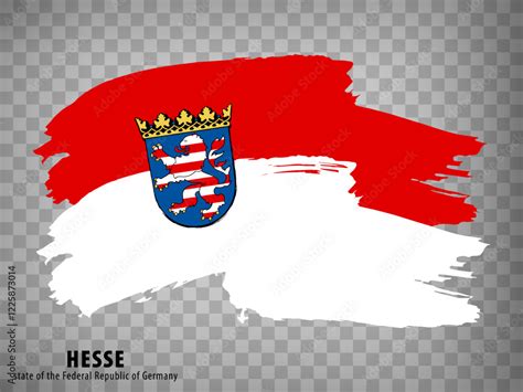 Flag Hesse Of Germany Brush Stroke Background Waving Flag Hesse With