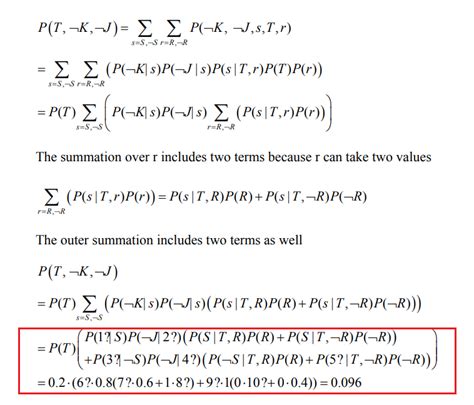 solved bayesian network answer the question marks in