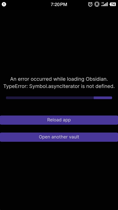 [bug] open vault typeerror symbol asynclterator is not defined bug graveyard obsidian forum