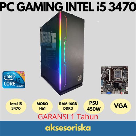 Jual Pc Rakitan Komputer Gaming Desain Video Editing Intel Core I