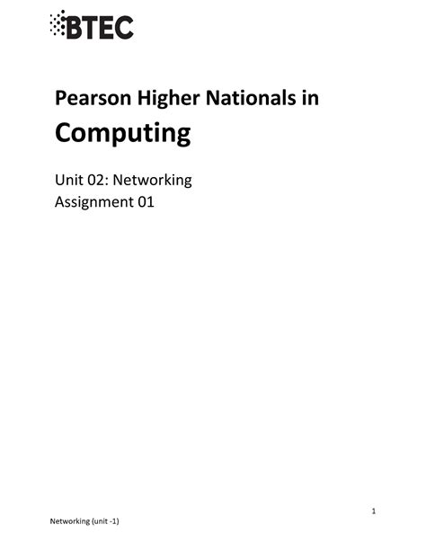 25646121 Networking Assignment Syntax Solution Network Diagram 1 Pearson Higher Nationals