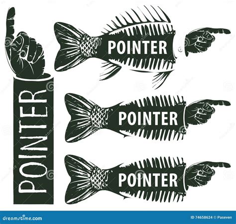 Pointers To The Human Hand Stock Vector Illustration Of Hand 74658624