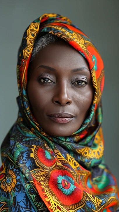 Free Elegant Cultural Attire Image Portrait Woman Headscarf