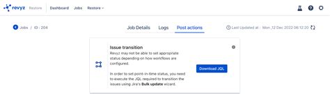 Jira Data Restores And Managing Issue Statuses