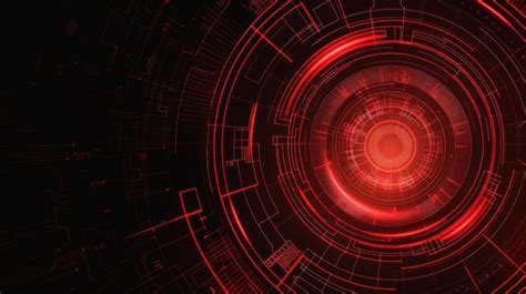 Abstract Red Tech Background Premium AI Generated Image