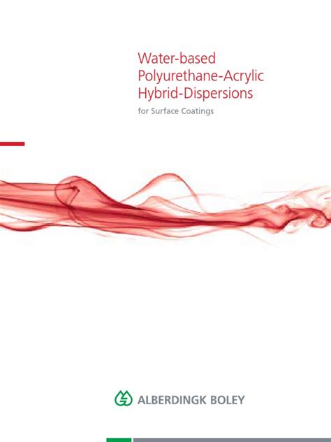 Water Based Polyurethane Acrylic Hybrid Dispersions Pdf Polyurethane Building Materials