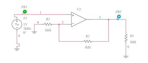 Non Inverting Amplifier Multisim Live
