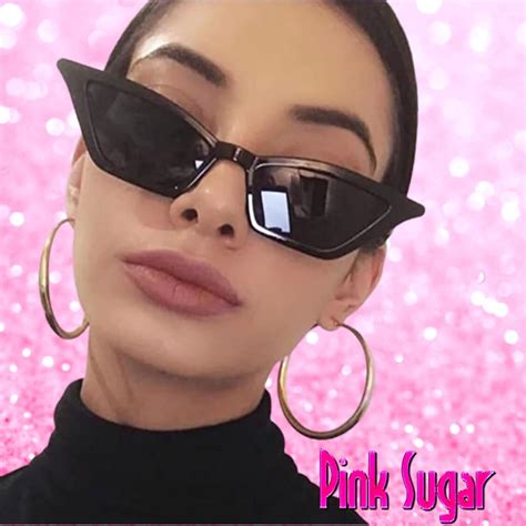 Party In The Usa Small Cat Eye Sunglasses In Black ®pink Sugar Bikini