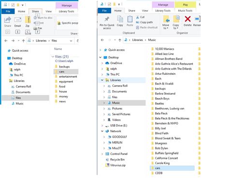 Command Line Windows 10 Folders Showing Up In Music Only In File