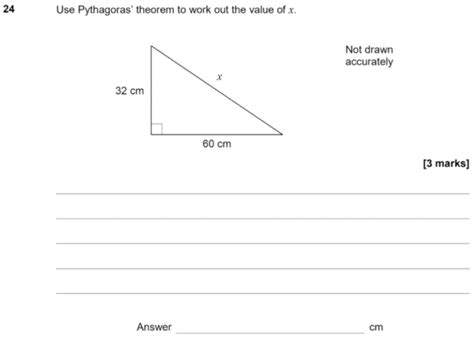 GCSE 9 1 Maths Pythagoras Theorem Past Paper Questions Pi Academy