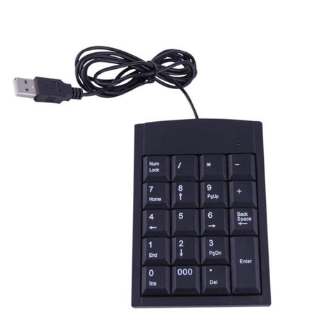 Mini Usb Keyboard Usb Wired Numeric Keyboard Keypad Adapter 19 Keys For