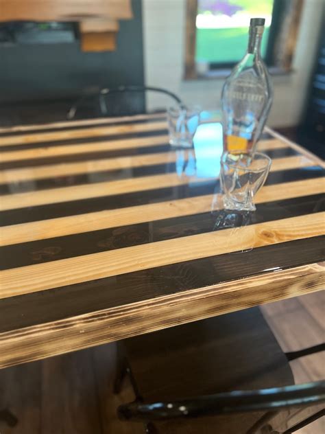 American Flag Table Rustic Epoxy Farmhouse Etsy