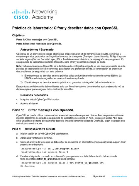 9116 Lab Encrypting And Decrypting Data Using Openssl Marcos