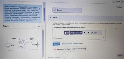 Solved In The Circuit Shown In Figure 1 The Switch Makes