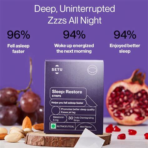 Buy Setu Melatonin Orally Dissolving Minty Strips Eye Mask Pack Of 4 Online
