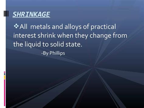 Techniques For Compensation Of Solidification Shrinkage Ppt