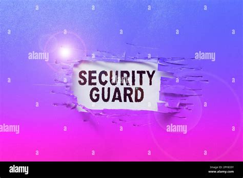 Conceptual Caption Security Guard Business Idea Tools Used To Manage