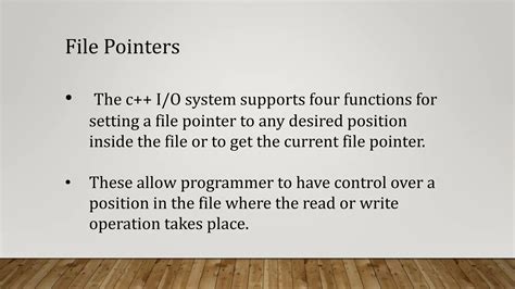 File Pointers And Manipulatorspptx Programming Languages Computing