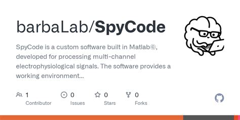 Github Barbalab Spycode Spycode Is A Custom Software Built In Matlab© Developed For