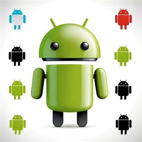 Android Vector Set White Background Isolated A High Premium Ai Generated Vector