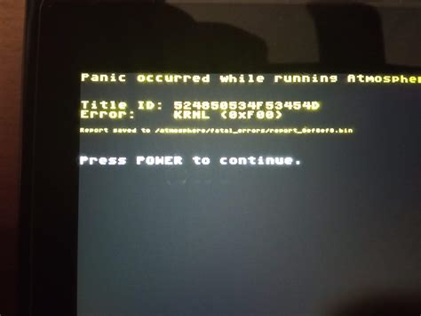 Error Kernel Panic 0xf00 · Issue 1781 · Atmosphere Nxatmosphere · Github
