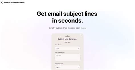 Subject Line Generator Ai Tool For Email Subject Lines