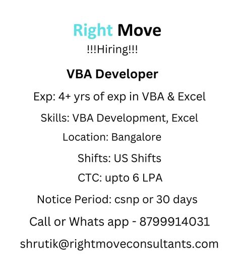 Shruti K On Linkedin Vba Vbadeveloper Excel Msexcel Hiring