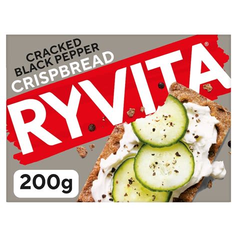 Ryvita Cracked Black Pepper Crispbread 200g Tesco Groceries