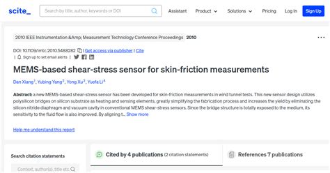 Mems Based Shear Stress Sensor For Skin Friction Measurements Scite