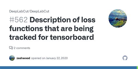 Description Of Loss Functions That Are Being Tracked For Tensorboard · Issue 562 · Deeplabcut