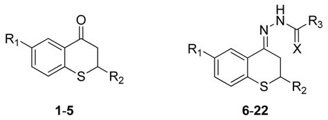 Scheme 2 Structures Of Thiochroman 4 Ones 1 5 And Hydrazone Download Scientific Diagram