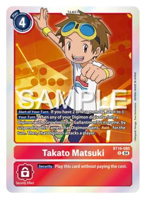 Takato Matsuki Bt Digimon Card Database Digimoncard