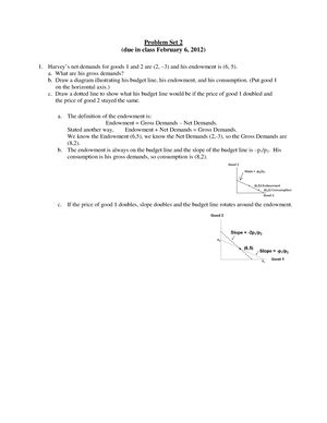 Problem Set Answer Key Problem Set Due In Class February Ymir Larson Farms Near