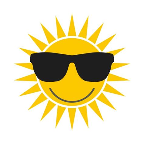 Smiley Sun With Sunglasses Royalty Free Vector Image